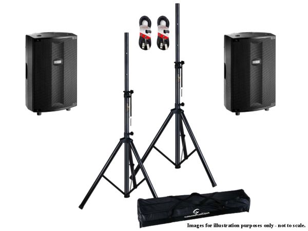 FBT ProMaxX 112A 1800W Active Speaker Package With Stands And Cables 0% ...