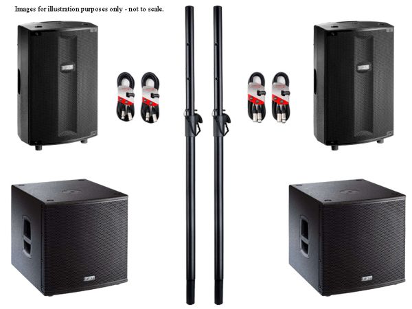 FBT ProMaxX 114A & Subline 15SA 3200W Active PA Package