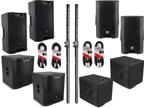LD Systems ICOA 12A (Pair) Sub 15A (Pair) + Poles + Covers